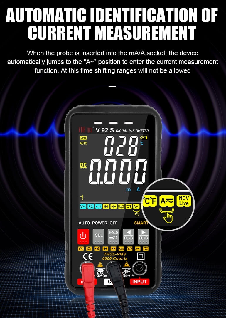V 92 S Smart Digital Multimeter True RMS Auto ranging – V A R TECH