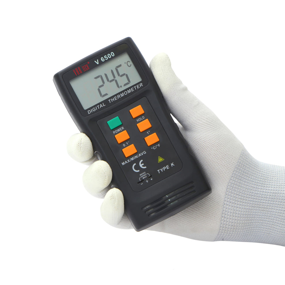V 6500 Industrial Digital thermometer High precision instrument K type ...