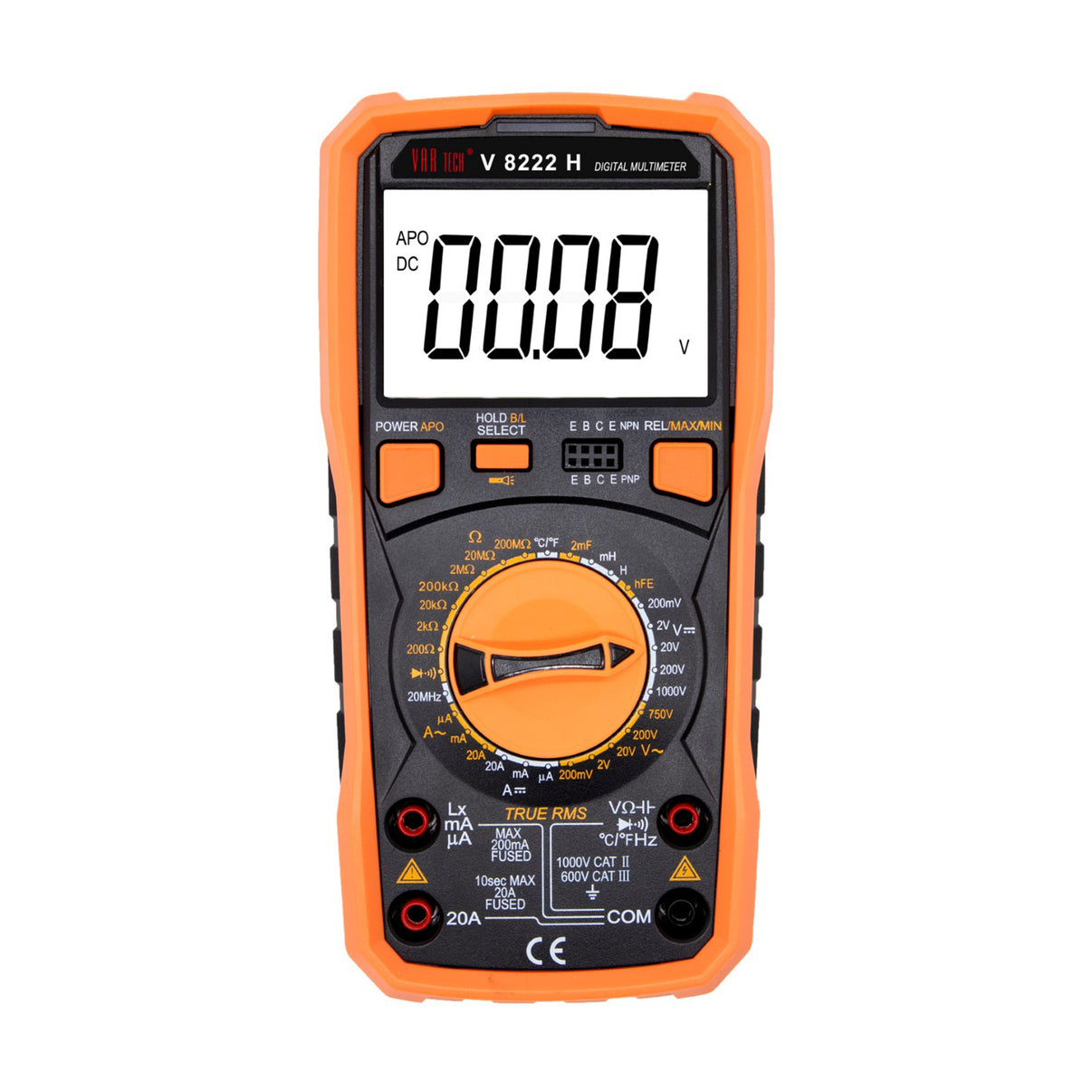 V 8222 H LCR Meter Digital multimeter True RMS 1000V DC 750V AC 20A DC ...