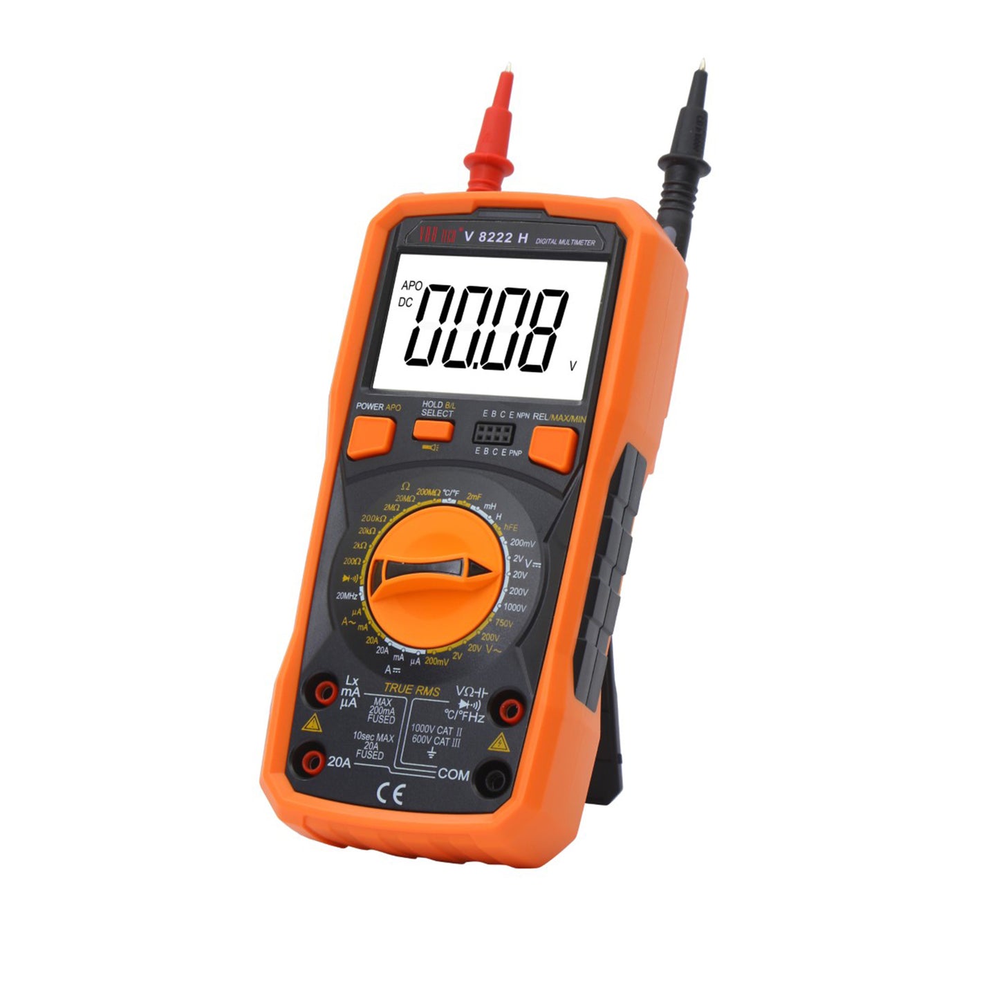 V 8222 H LCR Meter Digital multimeter True RMS 1000V DC 750V AC 20A DC ...