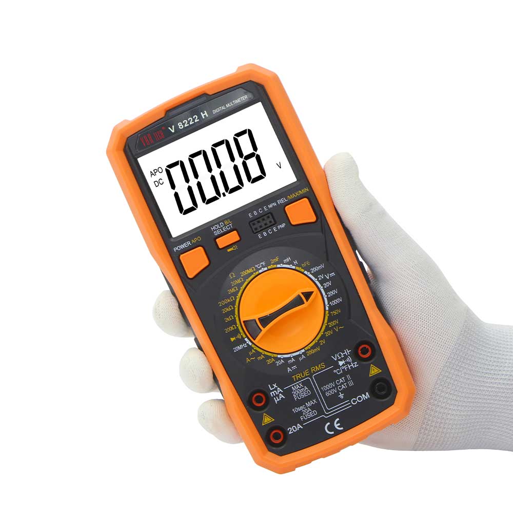 V 8222 H LCR Meter Digital multimeter True RMS 1000V DC 750V AC 20A DC ...