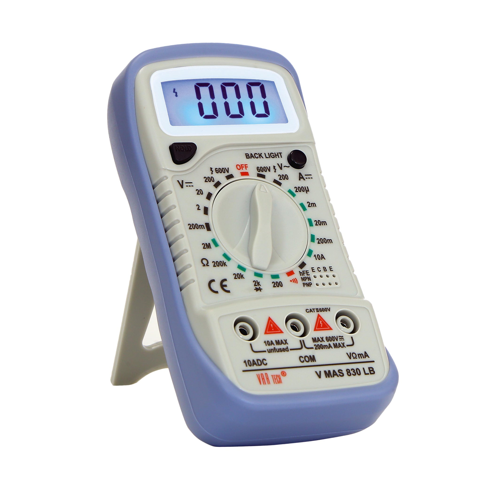 V MAS 830 LB Digital multimeter 600V DC AC 10A DC – V A R TECH